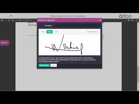 Odoo Sign (Tour) | Methodoos